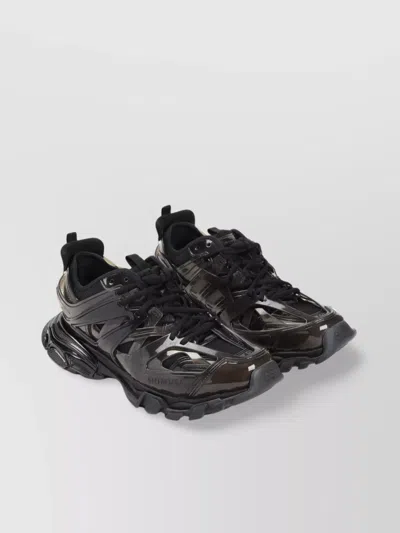 Balenciaga Sneakers Track Transparent Overlays In Black | ModeSens