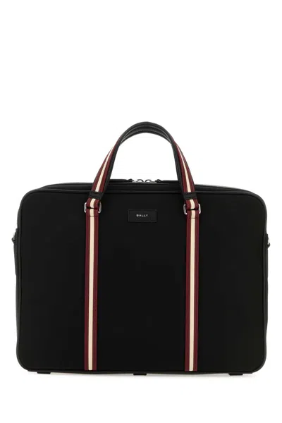 Bally Black Nylon Code Briefcase In Blackpalladio | ModeSens