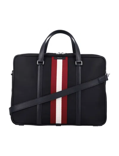 Bally Code Briefcase Bag In Black+palladio | ModeSens