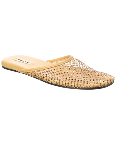 Bally Greek Mesh & Leather Mule In Beige | ModeSens