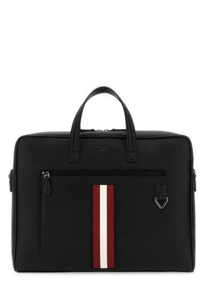 Bally Leather Mike Briefcase In Black | ModeSens