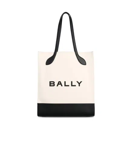 Bally Logo Shoulder Bag In White | ModeSens