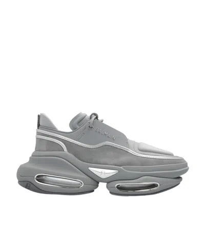 Balmain B-bold Chunky Sneakers In Gray | ModeSens