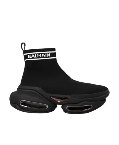 Balmain Logo Sports Shoes In Black | ModeSens