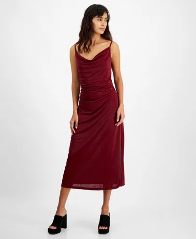 Bar Iii Women's Cowlneck Sleeveless Midi Dress, Created For Macy's In ...