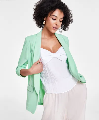 Bar Iii Women's Knit 3/4-sleeve Boyfriend Blazer, Created For Macy's In ...