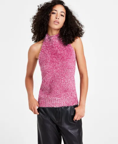 Bar Iii Women's Lurex Halterneck Sleeveless Sweater, Created For Macy's ...