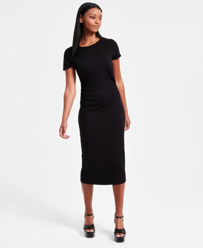 Bar Iii Women's Ruched Short-sleeve Midi Dress, Exclusively At Macy's ...