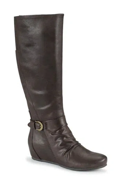 Baretraps Sammy Tall Wedge Boot In Dark Brown | ModeSens