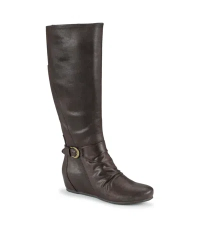 Baretraps Women's Sammy Tall Wedge Boots In Dark Brown | ModeSens