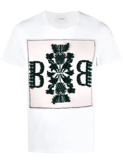 Barrie Logo Patch Round-neck T-shirt In White | ModeSens