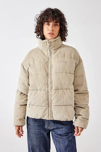 Bdg Corduroy Puffer Jacket In Ivory, Women's At Urban Outfitters | ModeSens