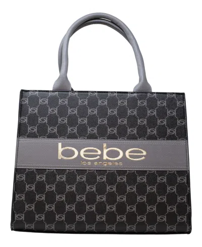 Bebe Serena Monogram Tote Bag In Black | ModeSens