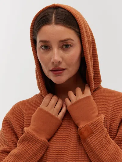 Bench Pinka Quilted Hoodie In Brown | ModeSens