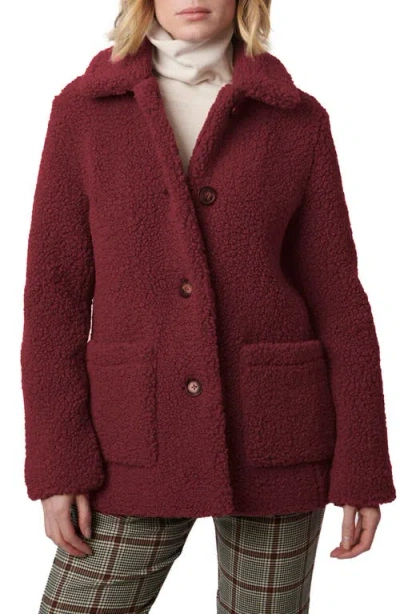 Bernardo Cozy Faux Shearling Barn Jacket In Wine | ModeSens
