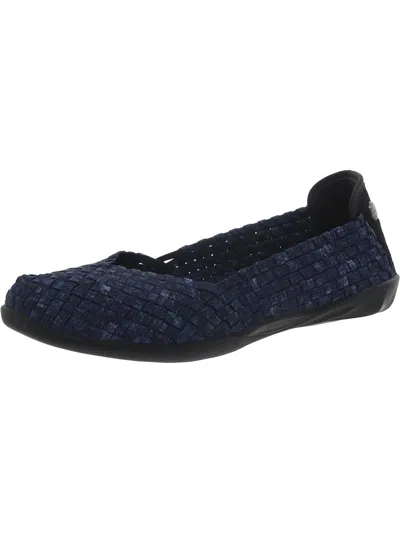 Bernie Mev Womens Basket Weave Stretch Slip On Shoes In Blue | ModeSens