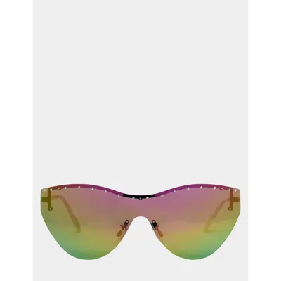 Betsey Johnson Betseys Curved Shield Sunnies Rainbow In Multi | ModeSens
