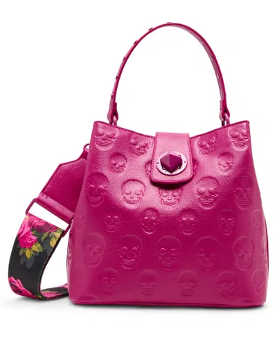 Betsey Johnson Skull Boss Small Bucket Bag In Pink | ModeSens
