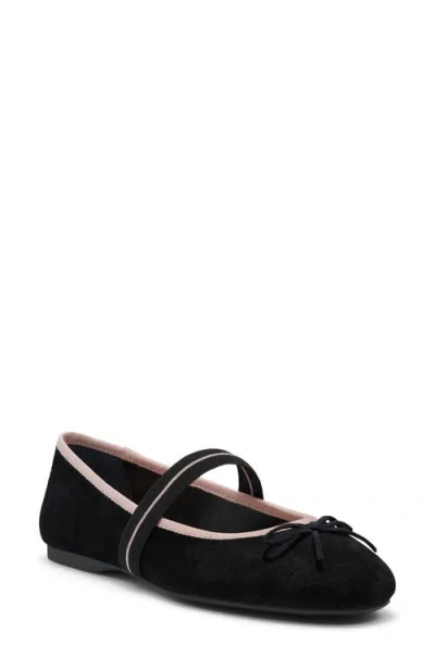 Birdies Hummingbird Mary Jane Flat In Black Suede | ModeSens