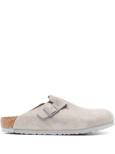 Birkenstock Boston Clogs In Grey | ModeSens