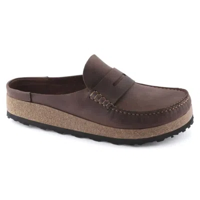 Birkenstock Men's Naples Natural Leather Oiled Clogs - Regular Fit In ...