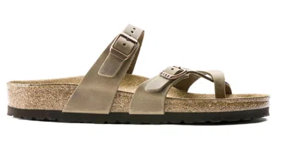 Birkenstock Womens Oiled Leather Tobacco Br Mayari Cross-strap Faux ...