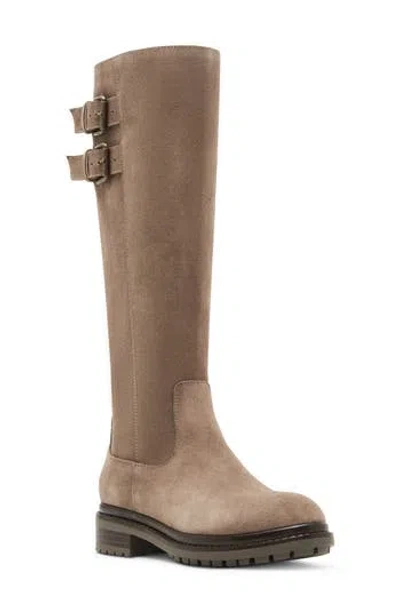 Blondo Reagan Waterproof Knee High Lug Boot In Taupe Suede | ModeSens