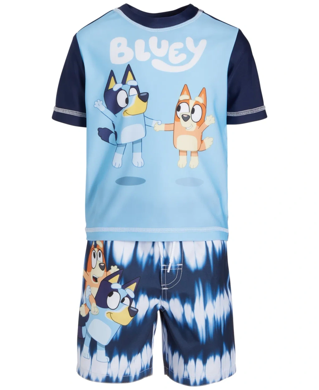 Bluey Babies' Toddler Boys Rash Guard & Swim Trunks, 2 Piece Set In ...