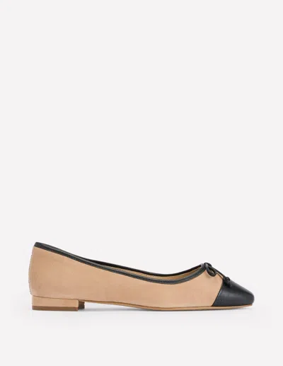 Boden Toe Cap Ballet Flatmacchiato Suede Women In Neutral | ModeSens