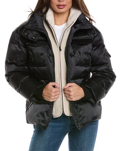Bogner Adele Leather Bib Down Ski Jacket In Black | ModeSens