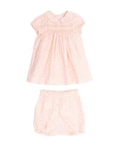 Bonpoint Joyeuse Smocked Dress Set In Pink | ModeSens