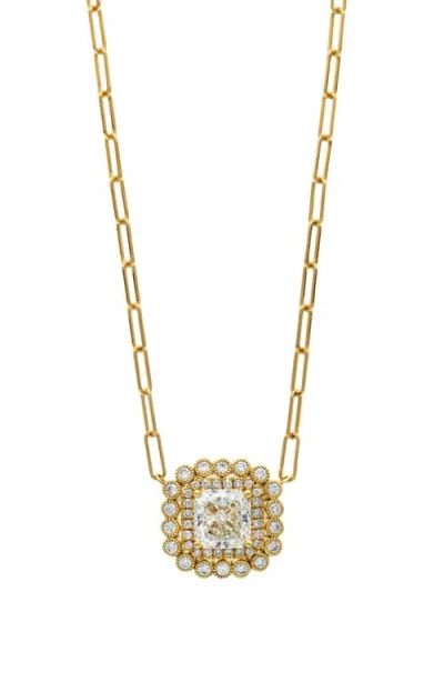 Bony Levy Radiant Cut Diamond Pendant Necklace In Yellow Gold/ Diamond ...
