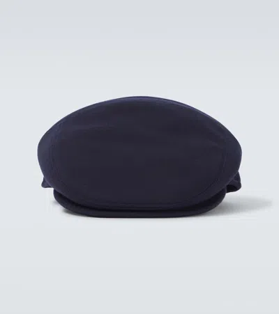 Borsalino Vincenzo Wool Flat Cap In Blue | ModeSens