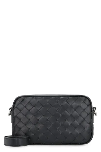 Bottega Veneta Leather Mini Camera Bag In Black | ModeSens
