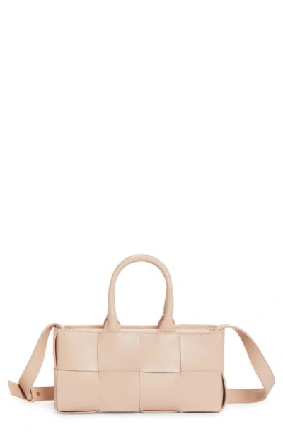 Bottega Veneta Arco Mini Intreccio East-west Tote Bag In Lotus-gold ...