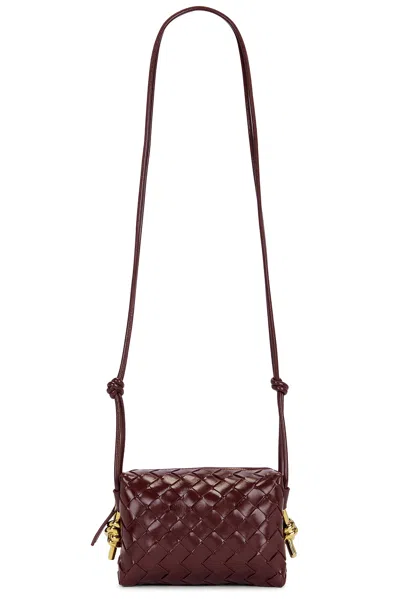 Bottega Veneta Mini Loop Bag In Madder Brown & Muse Brass | ModeSens