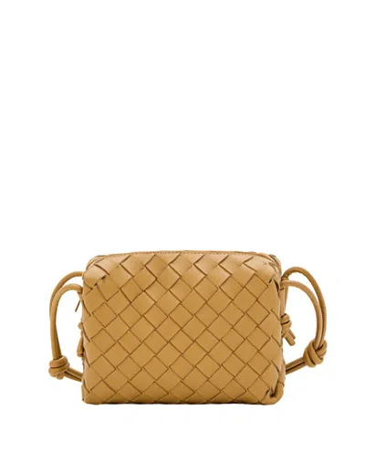 Bottega Veneta Mini Loop Leather Camera Bag In Cream | ModeSens