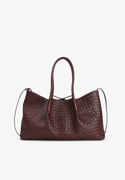 Bottega Veneta Pinacoteca Reversible Tote Bags In Madder Brown | ModeSens