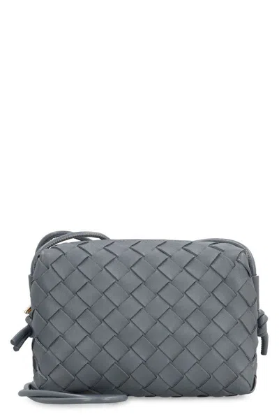 Bottega Veneta Womens Thunder-gold Loop Mini Intrecciato Leather Cross ...