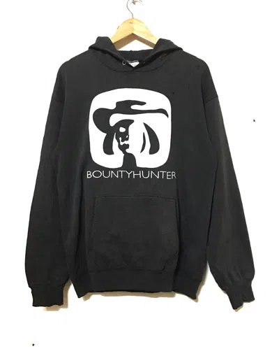 Pre-owned Bounty Hunter Hoodie Big Logo Size Large In Black Distressed ...