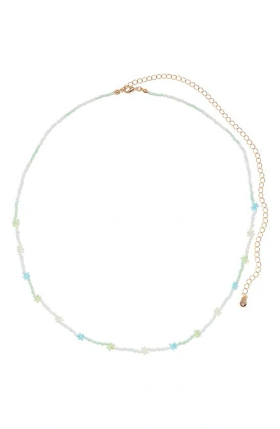 Bp. Daisy Seed Bead Belly Chain In White- Blue | ModeSens