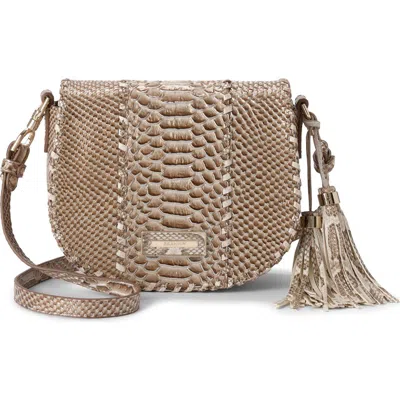 Brahmin Briar Croc Embossed Leather Crossbody Bag In Timeless Taupe ...