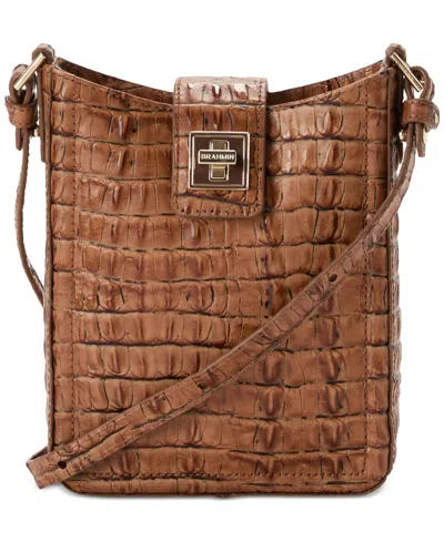 Brahmin Marley Mini Leather Crossbody Bag In Luggage Brown | ModeSens