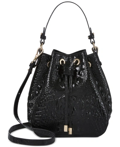 Brahmin Melinda Leather Bucket Bag In Black | ModeSens