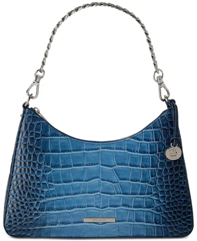 Brahmin Mod Esme Lumeria Leather Shoulder Bag In Heavenly Blue | ModeSens