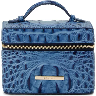 Brahmin Small Charmaine Croc Embossed Leather Train Case In Blue ...