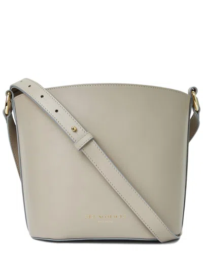 Bruno Magli Martina Leather Bucket Bag In Beige | ModeSens