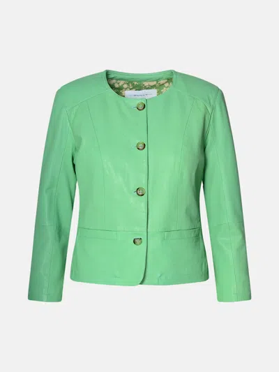 Bully Green Leather Jacket | ModeSens