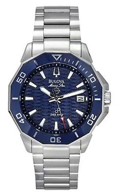 Pre-owned Bulova Marine Star Precisionist Blue Dial Quartz Diver's 200m ...