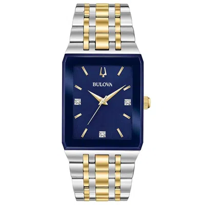 Bulova Quadra Watch, 21mm In Blue/gold | ModeSens